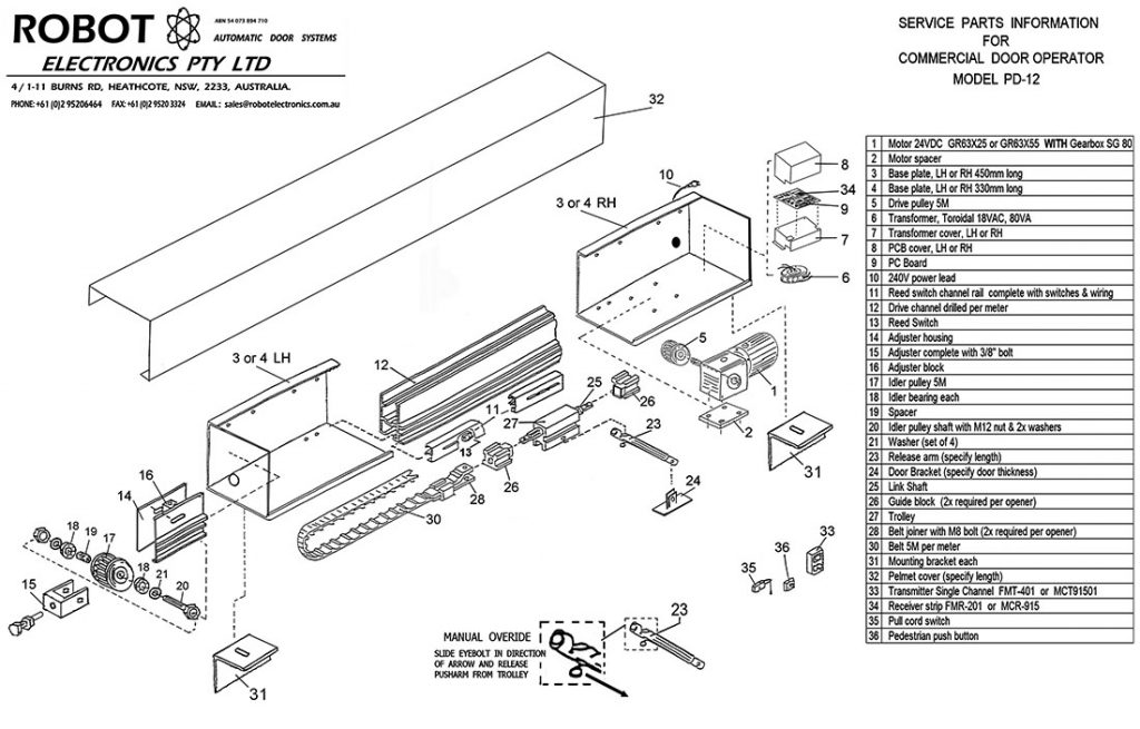 PD-12 Exploded View - Robot Electronics