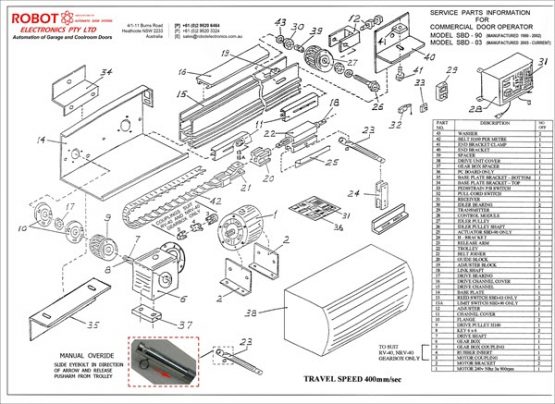 SBD-90, SBD-03 Exploded View 600 - Robot Electronics